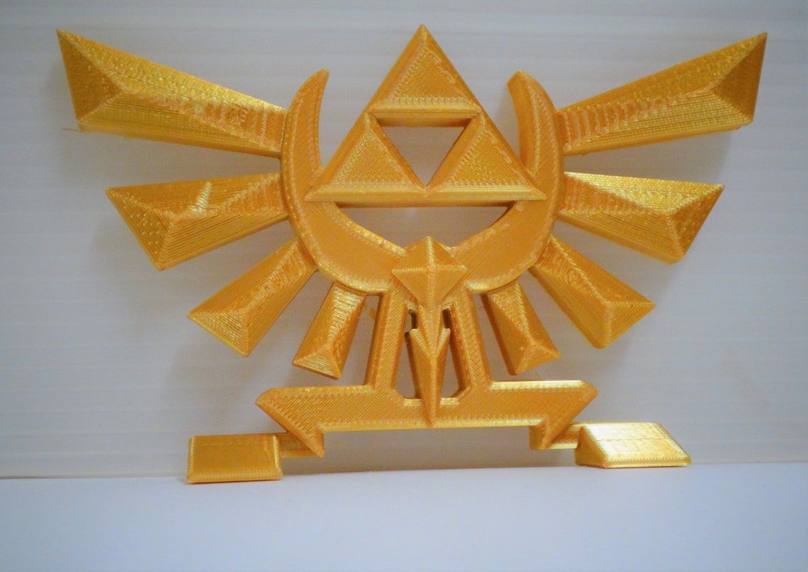 Legend of Zelda 12 Cm Gold or Stone Triforce on Stand | Etsy