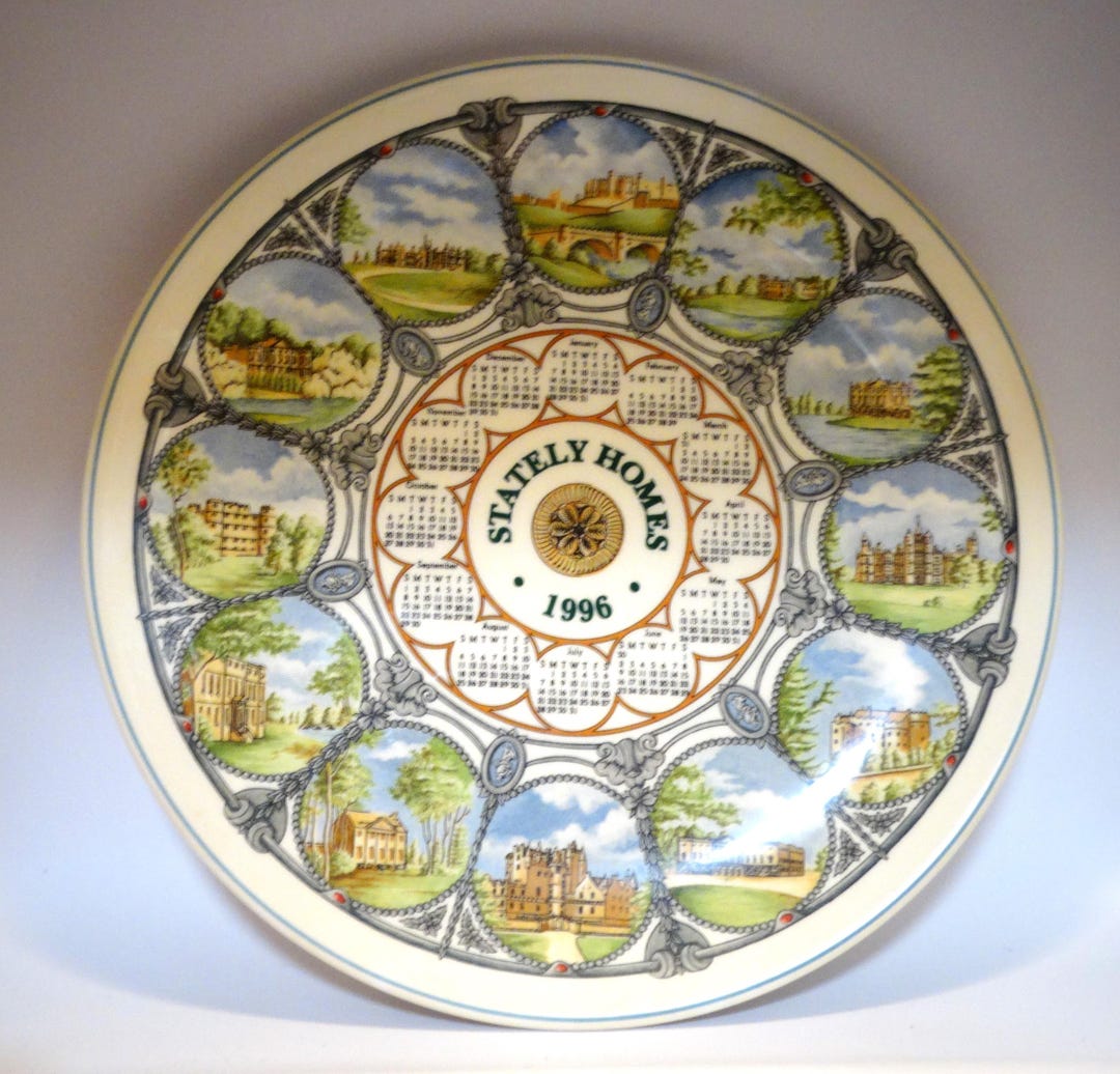 Vintage Wedgwood 1996 Calendar Plate Stately Homes Boxed - Etsy