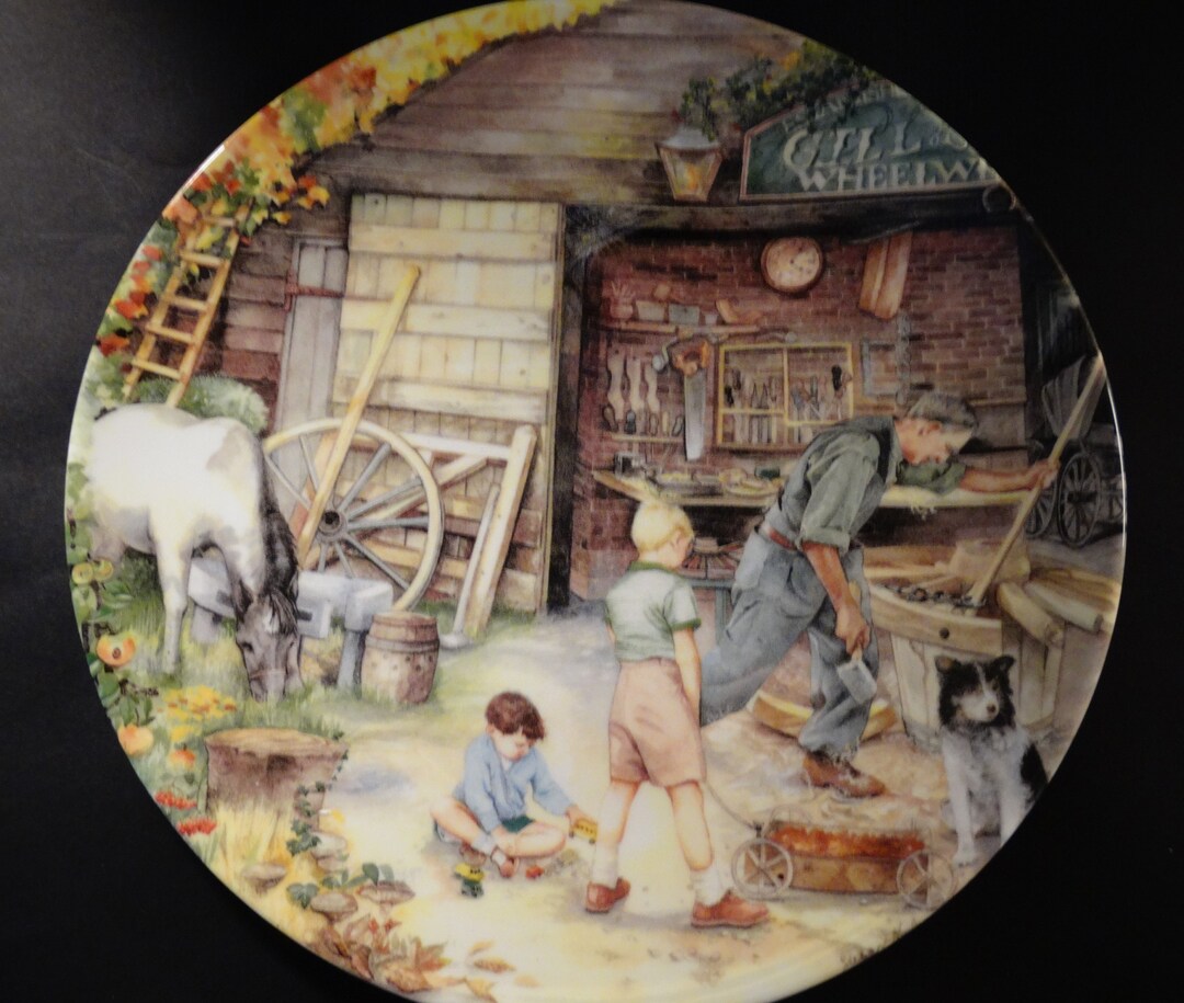 Vintage Royal Doulton Plate Old Country Crafts the Wheelwright Rare ...