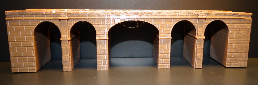Model Railway N Gauge Single Track Brown Viaduct With Underpass - Etsy