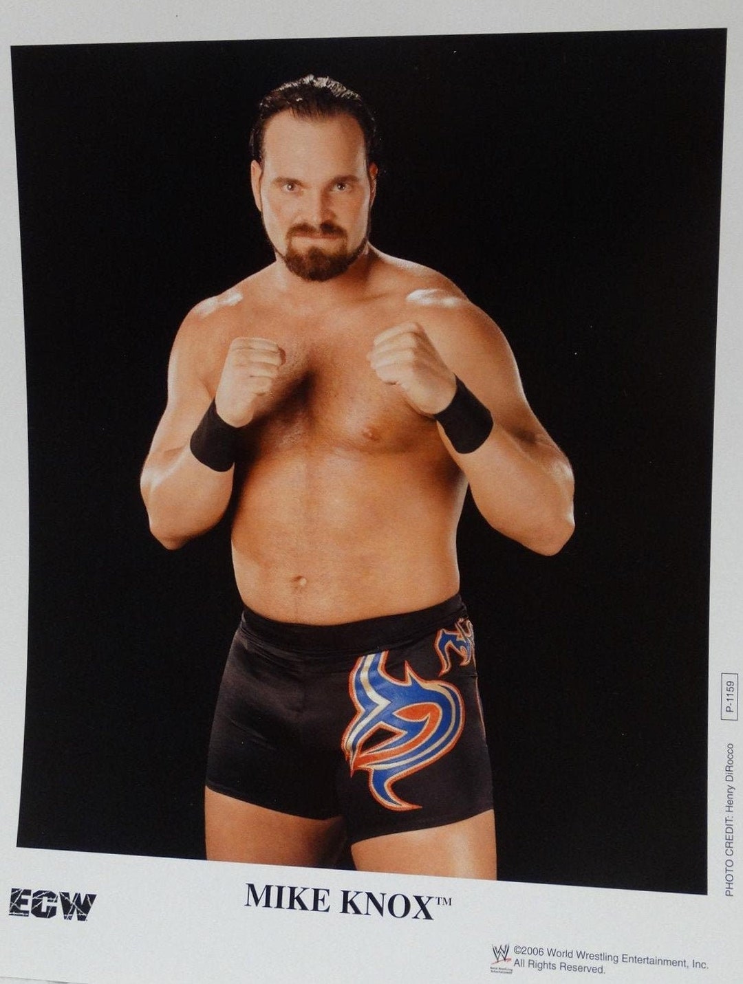 WWE 8 x 10 Zoll Promo Foto von Mike Knox P1159 Rarität und Sammlerstück ...