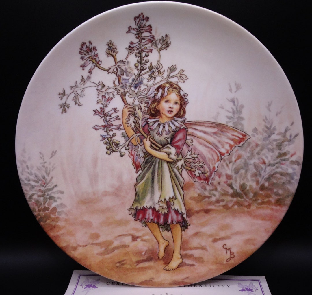 Vintage Wedgewood Enchanting Flower Fairies Plate Fumitory Fairy Cicely ...