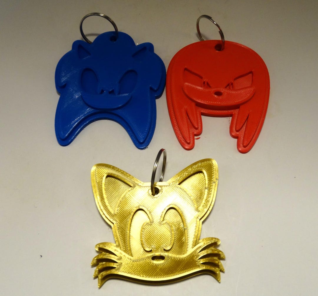 Sonic the Hedgehog Large Keyrings (choose Between Sonic, Tails ...
