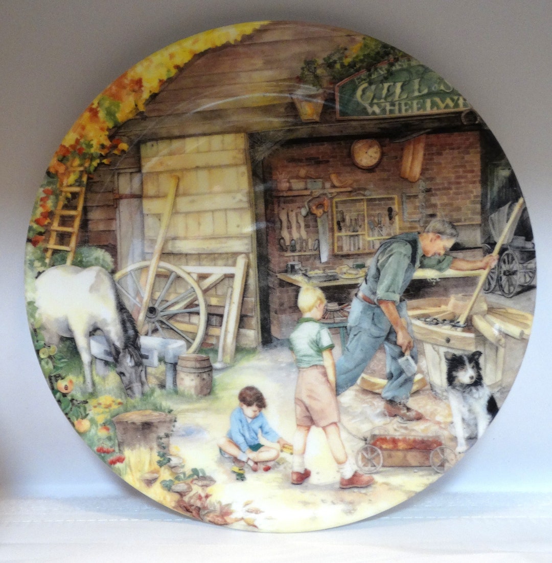 Vintage Royal Doulton Plate Old Country Crafts the Wheelwright Rare - Etsy