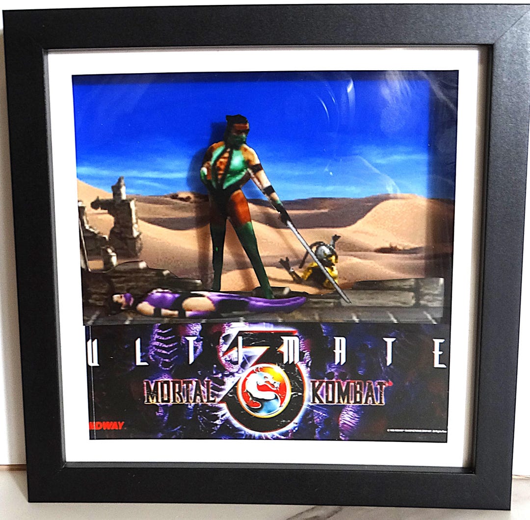 Ultimate Mortal Kombat 3 Jade Vs Mileena at Jade's Desert 3d Shadow Box ...