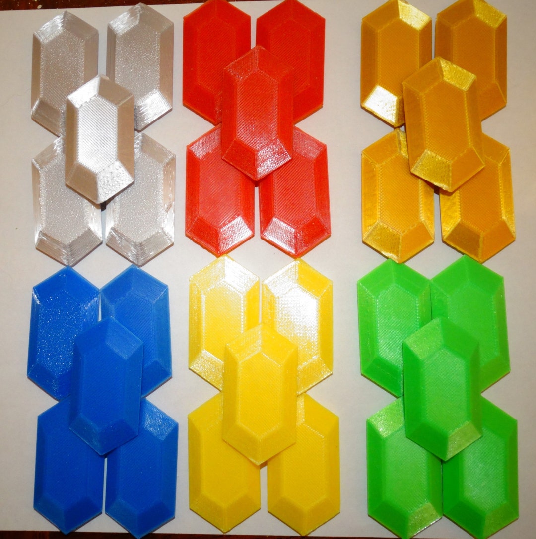 Legend of Zelda Ruppes "green, Red, Blue, Yellow, Gold, Silver" - Etsy