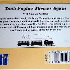 Railway Series Tank Engine Thomas Again Book - Etsy UK