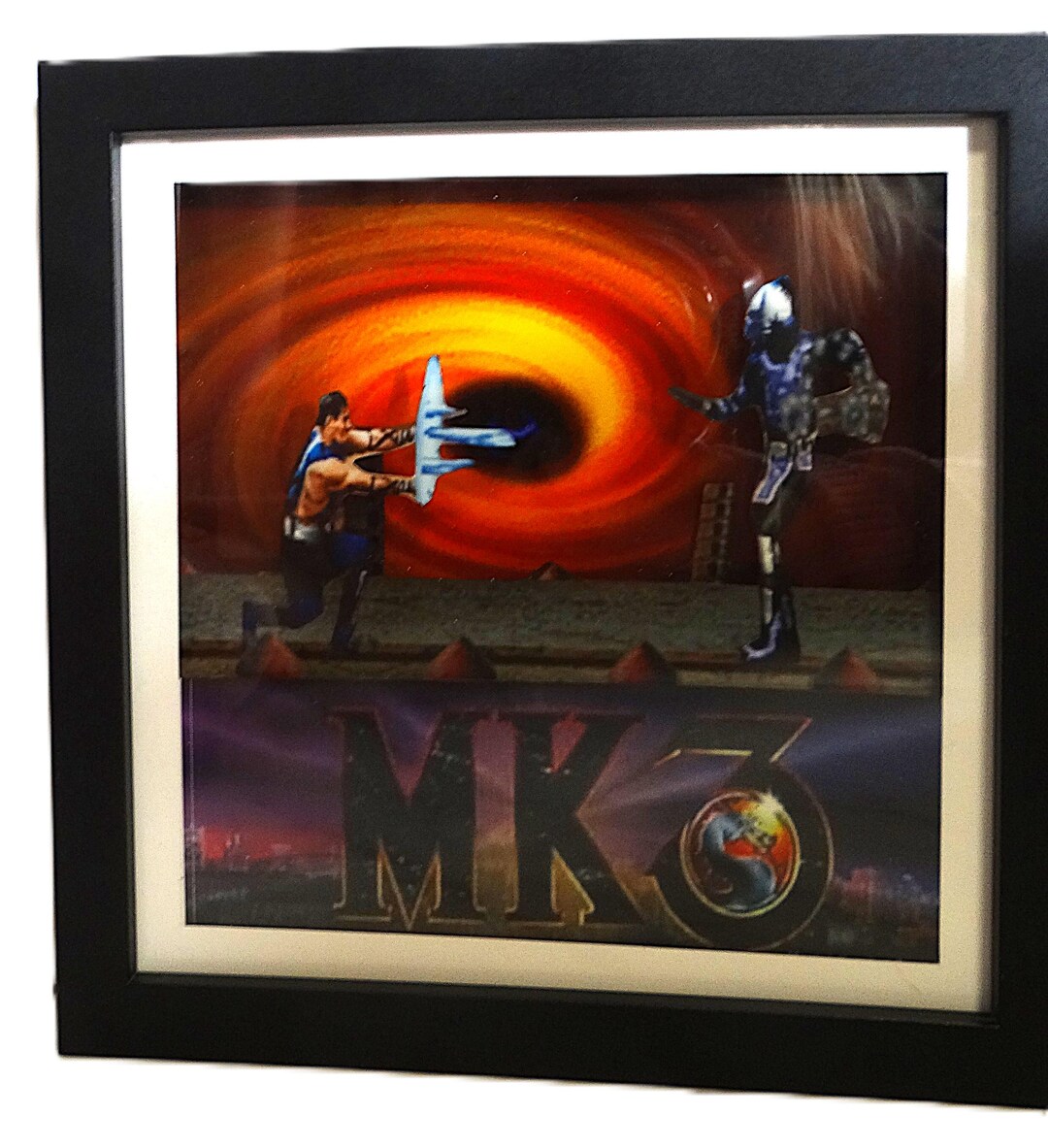 Mortal Kombat 3 Sub Zero Vs Smoke at the Hidden Portal 3d Shadow Box - Etsy