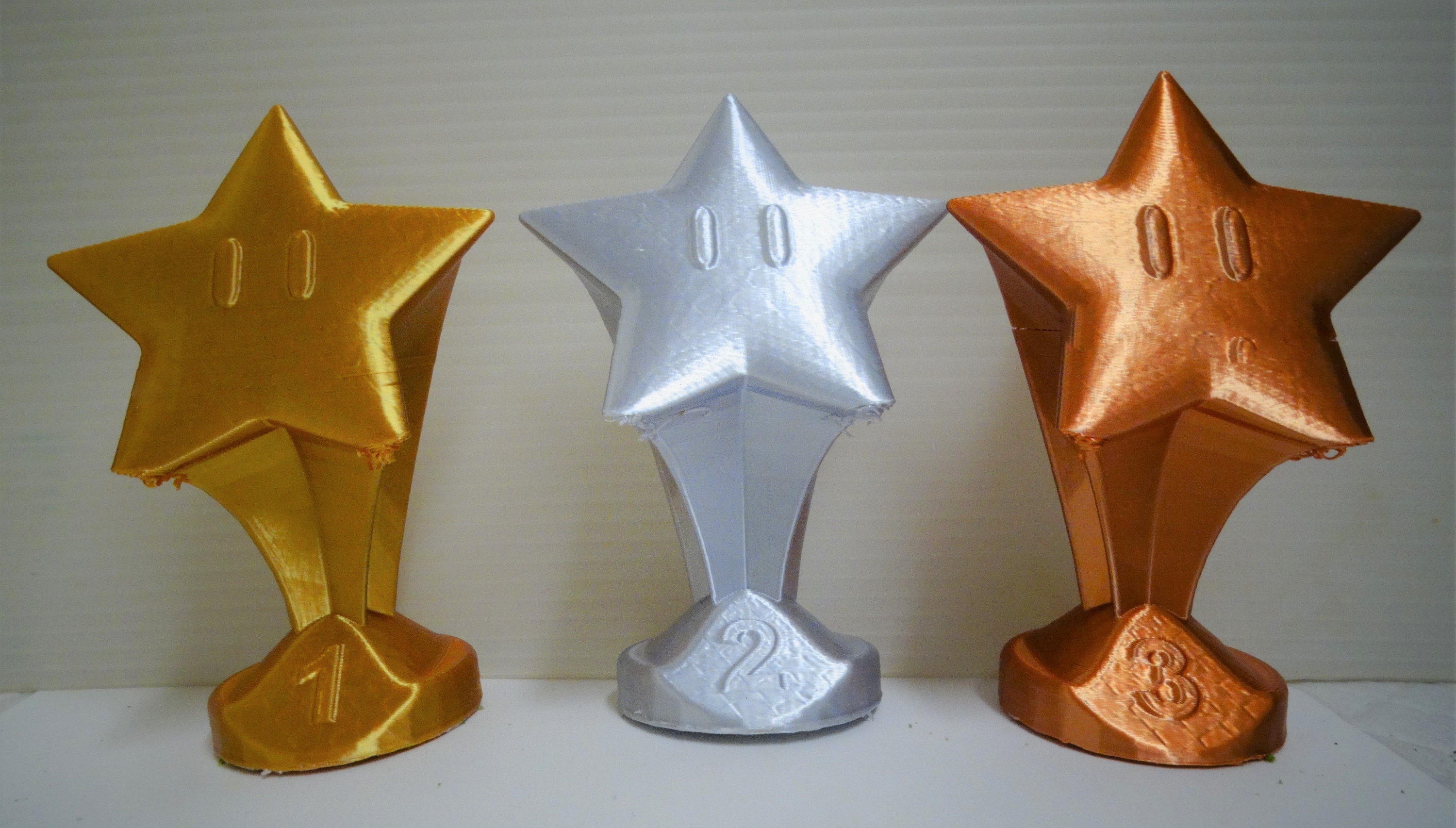 Mario Kart Gold Star Trophy Mario Tournament Choose Gold | Etsy Canada