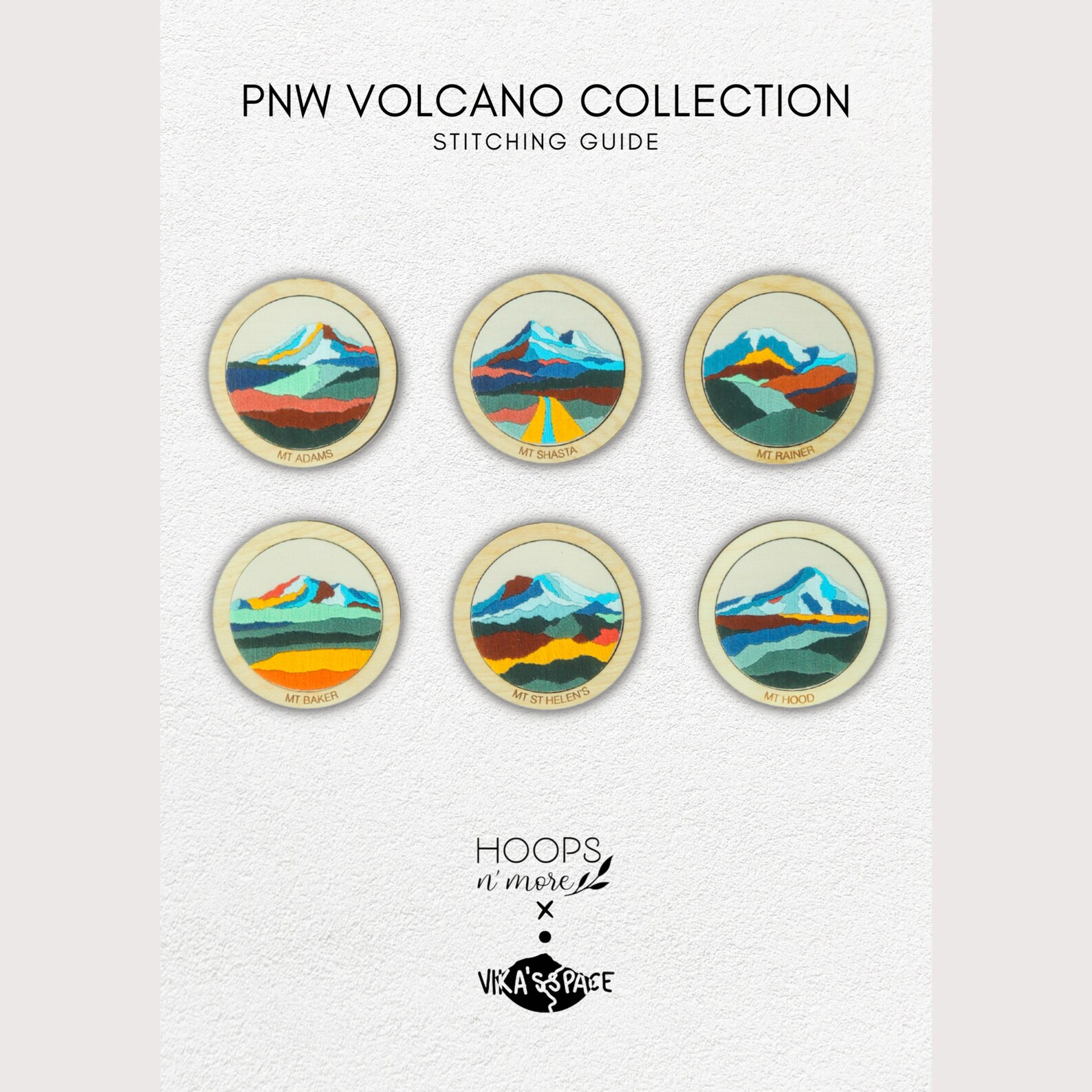Mt Adams Embroidery Pattern: PNW Volcano Design (PDF Tutorial) - Etsy UK