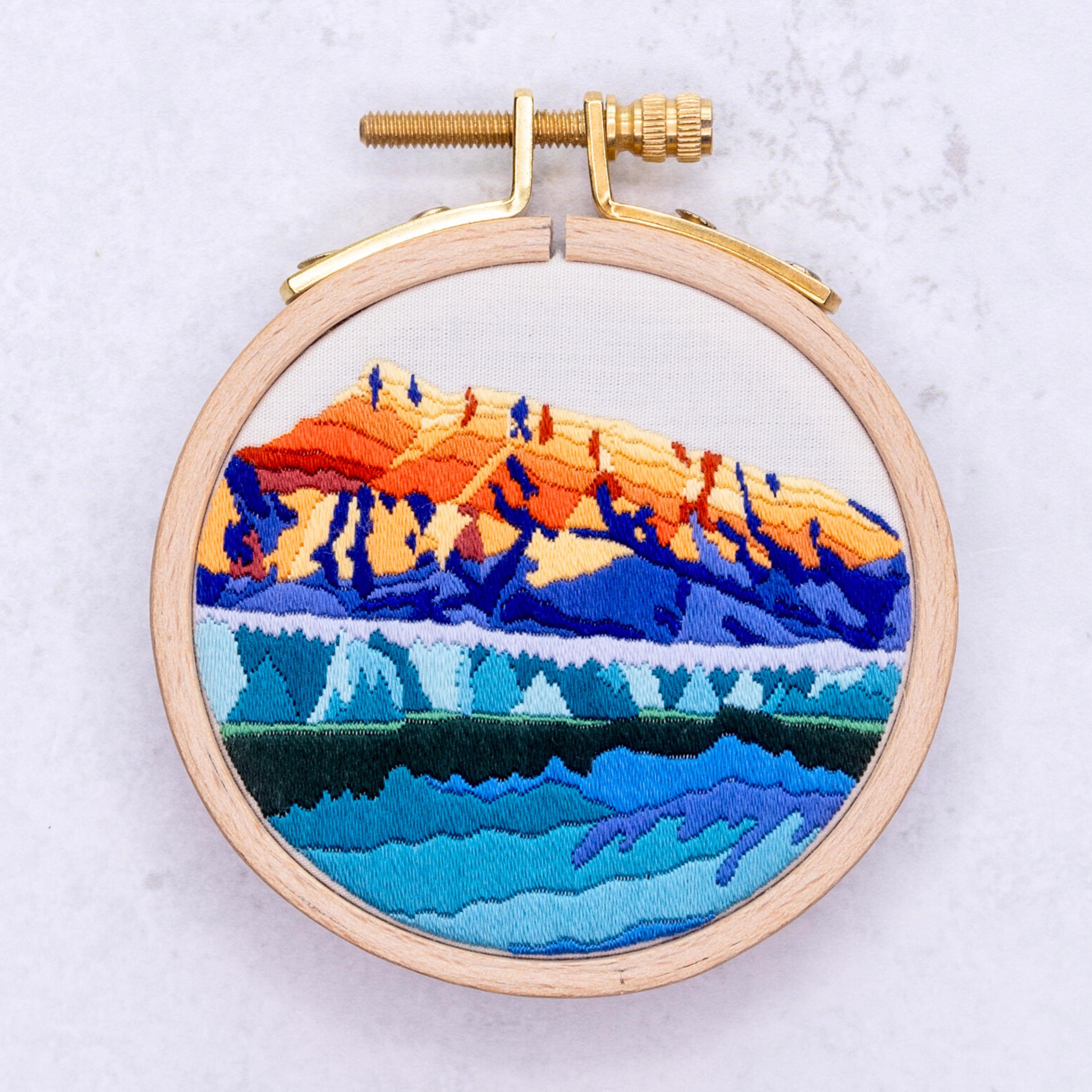 Banff National Park Embroidery Pattern: Two Jack Lake (PDF Digital ...