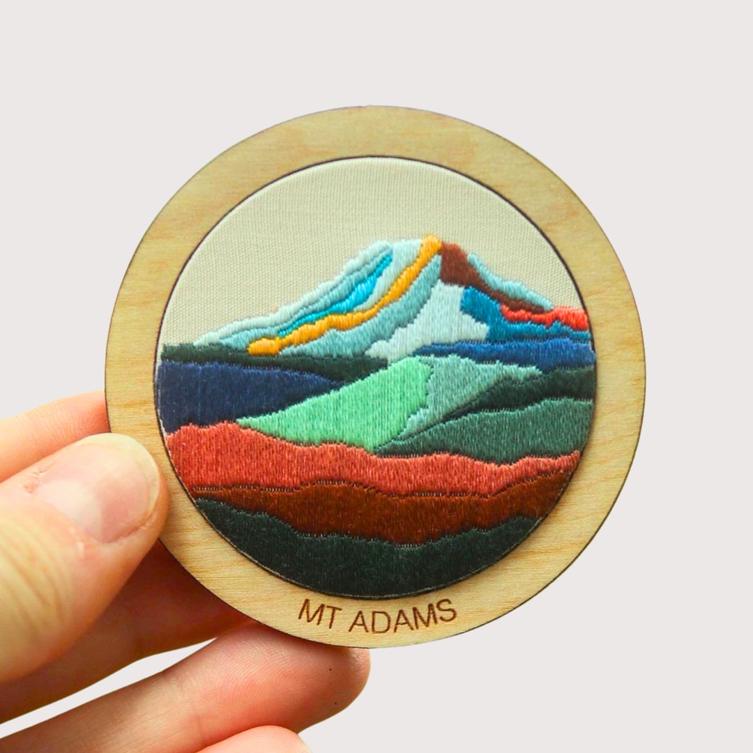 Mt Adams Embroidery Pattern | PNW Volcano Collection Embroidery Pattern ...