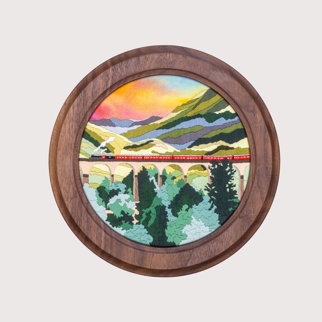 Glenfinnan Viaduct Embroidery Pattern: Beginner Stitch Guide (PDF) - Etsy