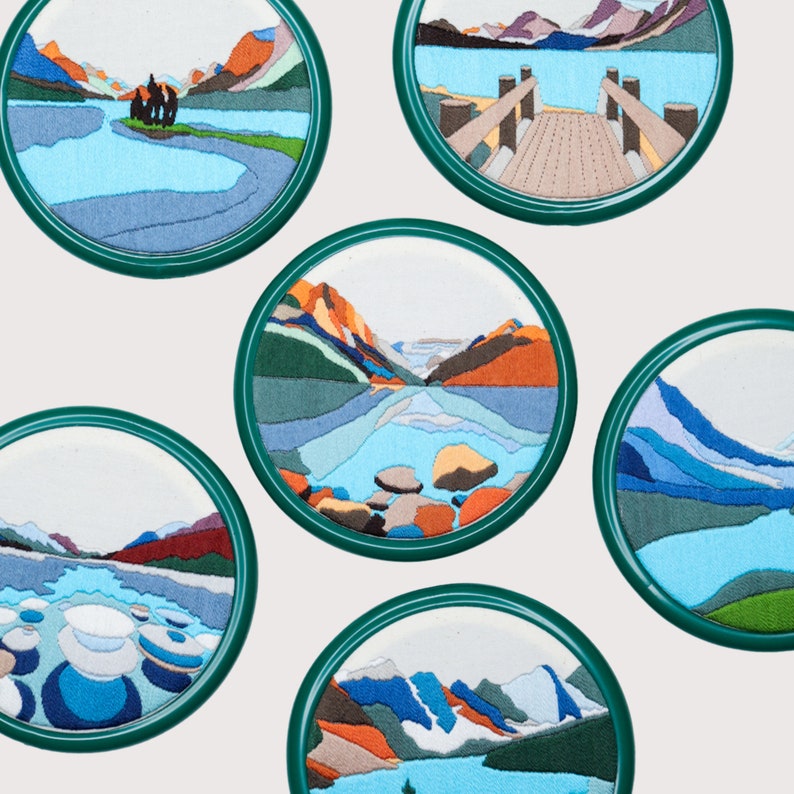 Canadian Lakes Embroidery Pattern Bundle (PDF Download) - Etsy