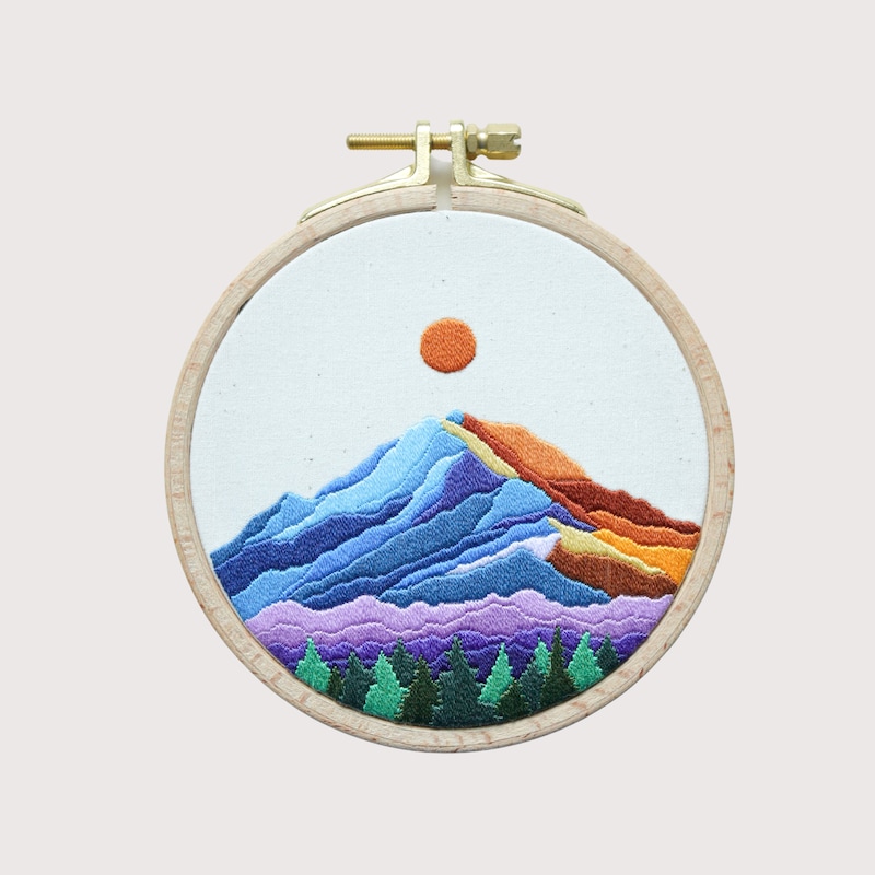 Mountain Embroidery - Etsy