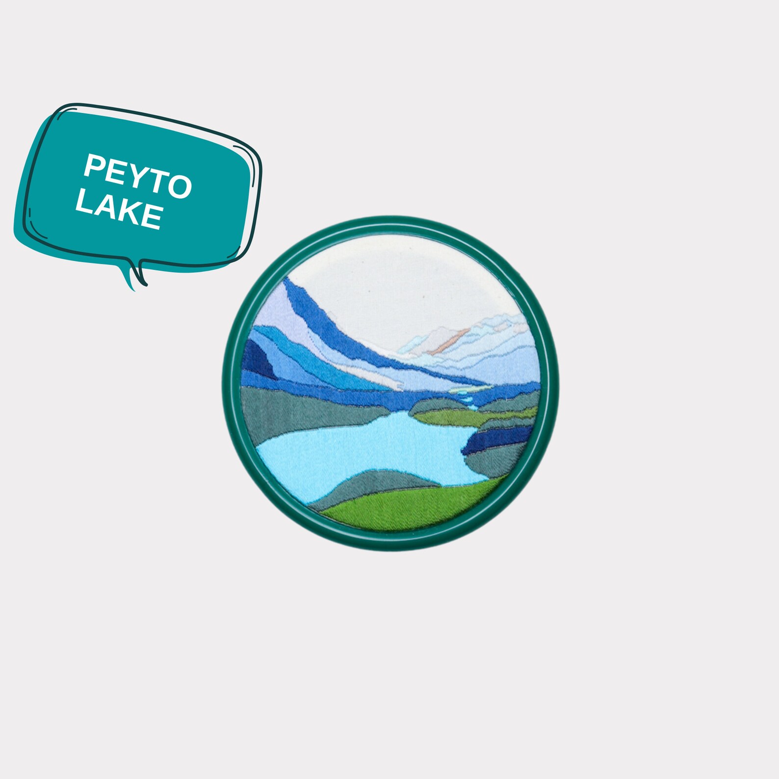 Peyto Lake Embroidery Pattern Mountain Hand Embroidery - Etsy