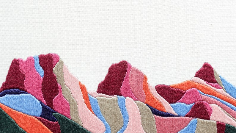 The Three Sisters Mountain Embroidery Pattern Embroider by - Etsy