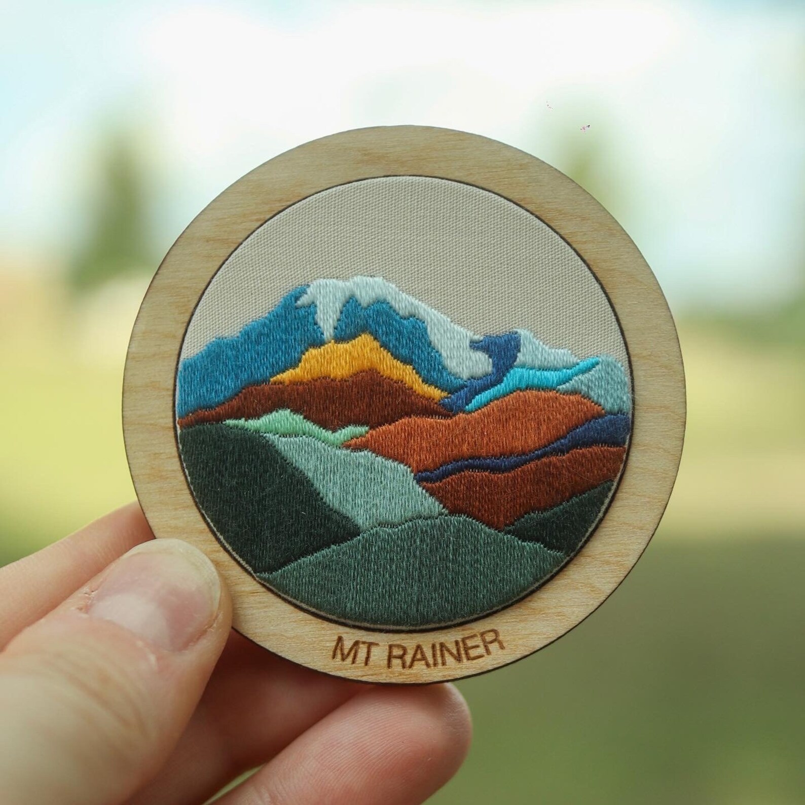 Mt Rainier Embroidery Pattern PNW Volcano Collection - Etsy