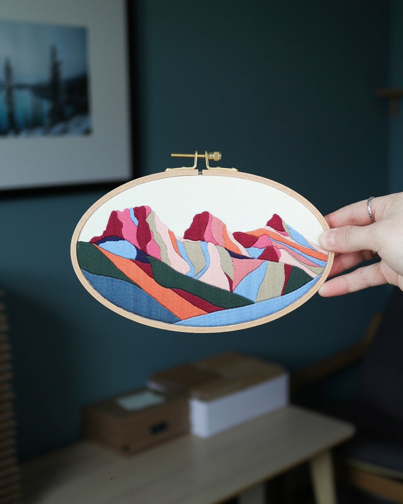 Three Sisters Mountain Embroidery Pattern: Banff Landscape (PDF Pattern ...
