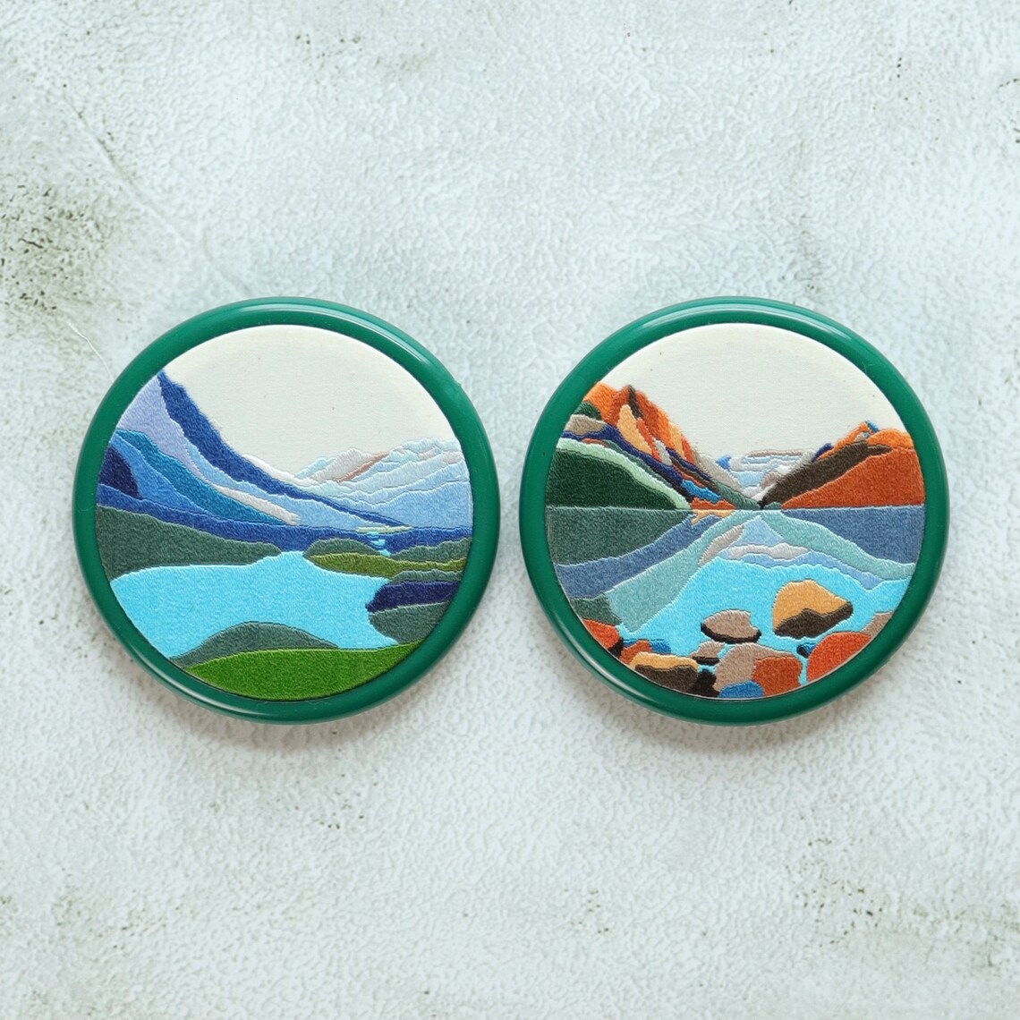 Peyto Lake Embroidery Pattern Mountain Hand Embroidery - Etsy