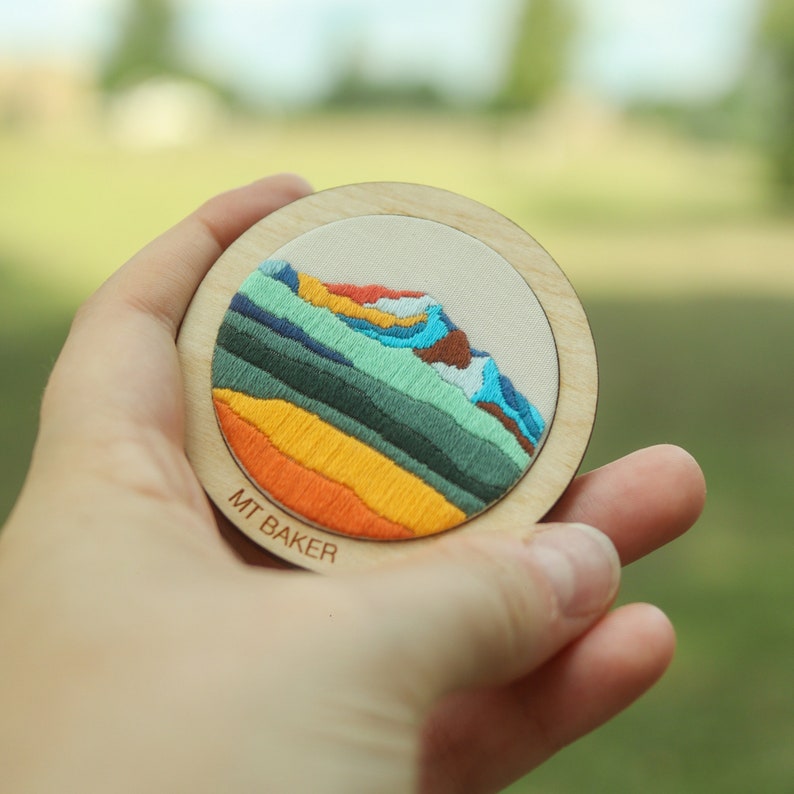 Mt Baker Embroidery Pattern: PNW Volcano Design (PDF Tutorial) - Etsy