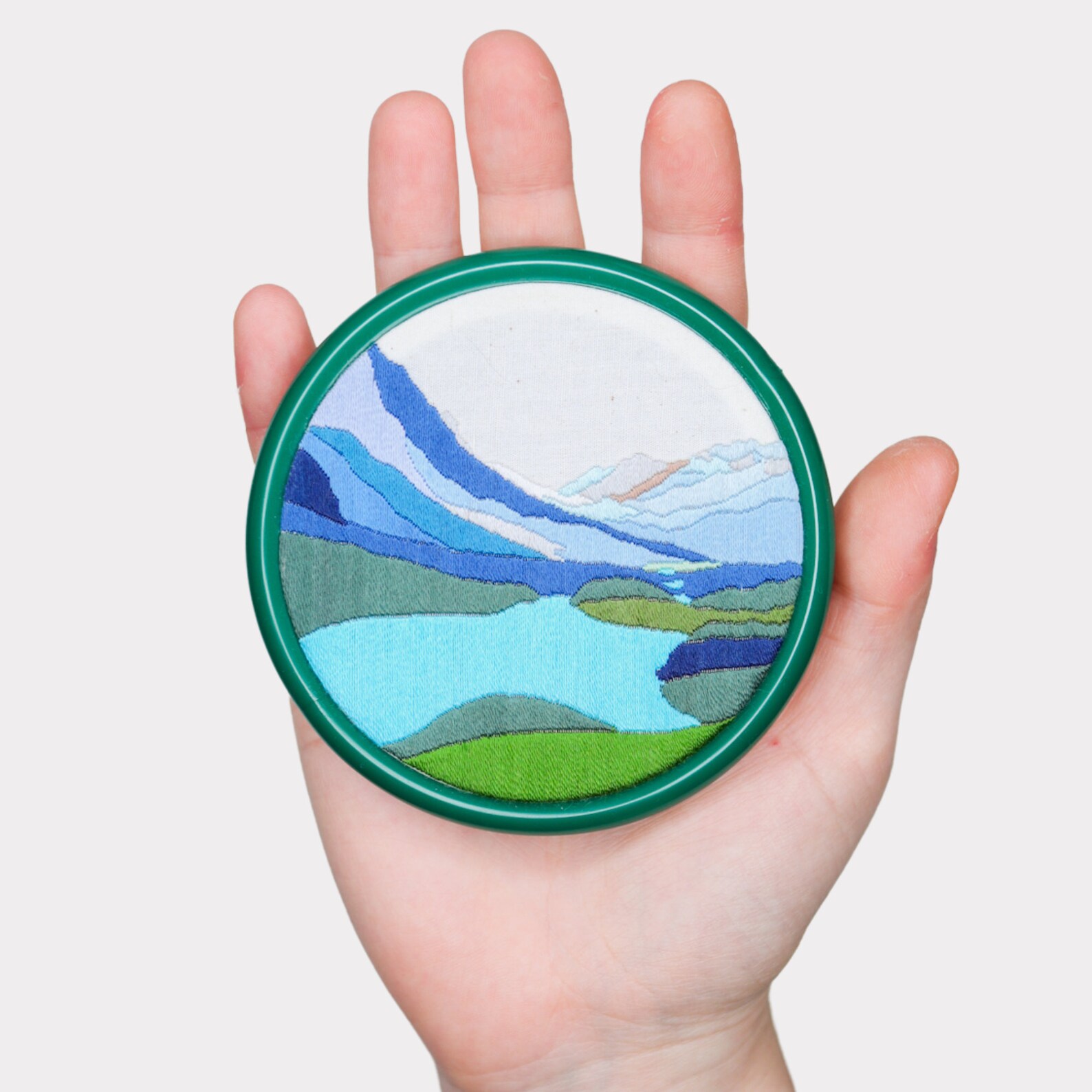 Peyto Lake Embroidery Pattern Mountain Hand Embroidery - Etsy