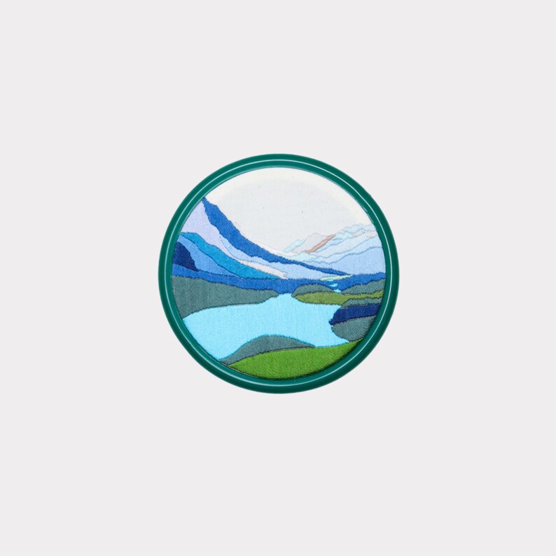 Peyto Lake Embroidery Pattern Mountain Hand Embroidery - Etsy