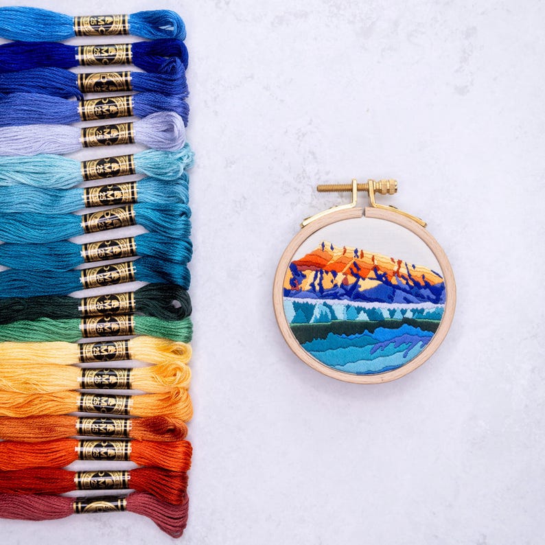 Banff National Park Embroidery Pattern: Two Jack Lake (PDF Digital ...