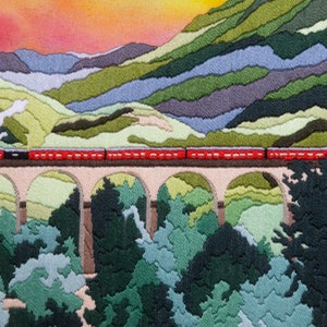 Glenfinnan Viaduct Embroidery Pattern: Beginner Stitch Guide (PDF) - Etsy
