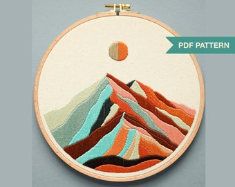 Mountain Embroidery | Etsy