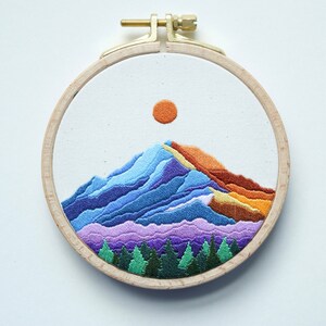 Mount Rainier Embroidery Pattern Bundle: Modern DIY Tutorial (PDF ...