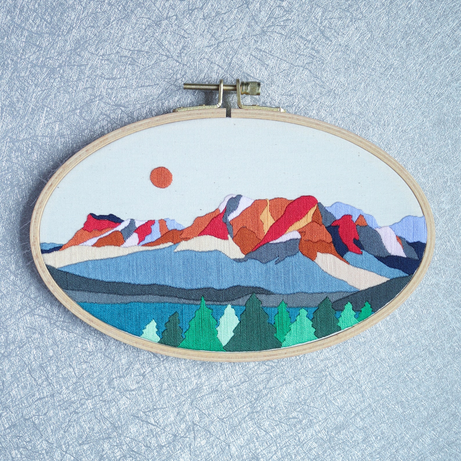 Italian Dolomites Mountain Range Beginner Friendly Embroidery Pattern ...