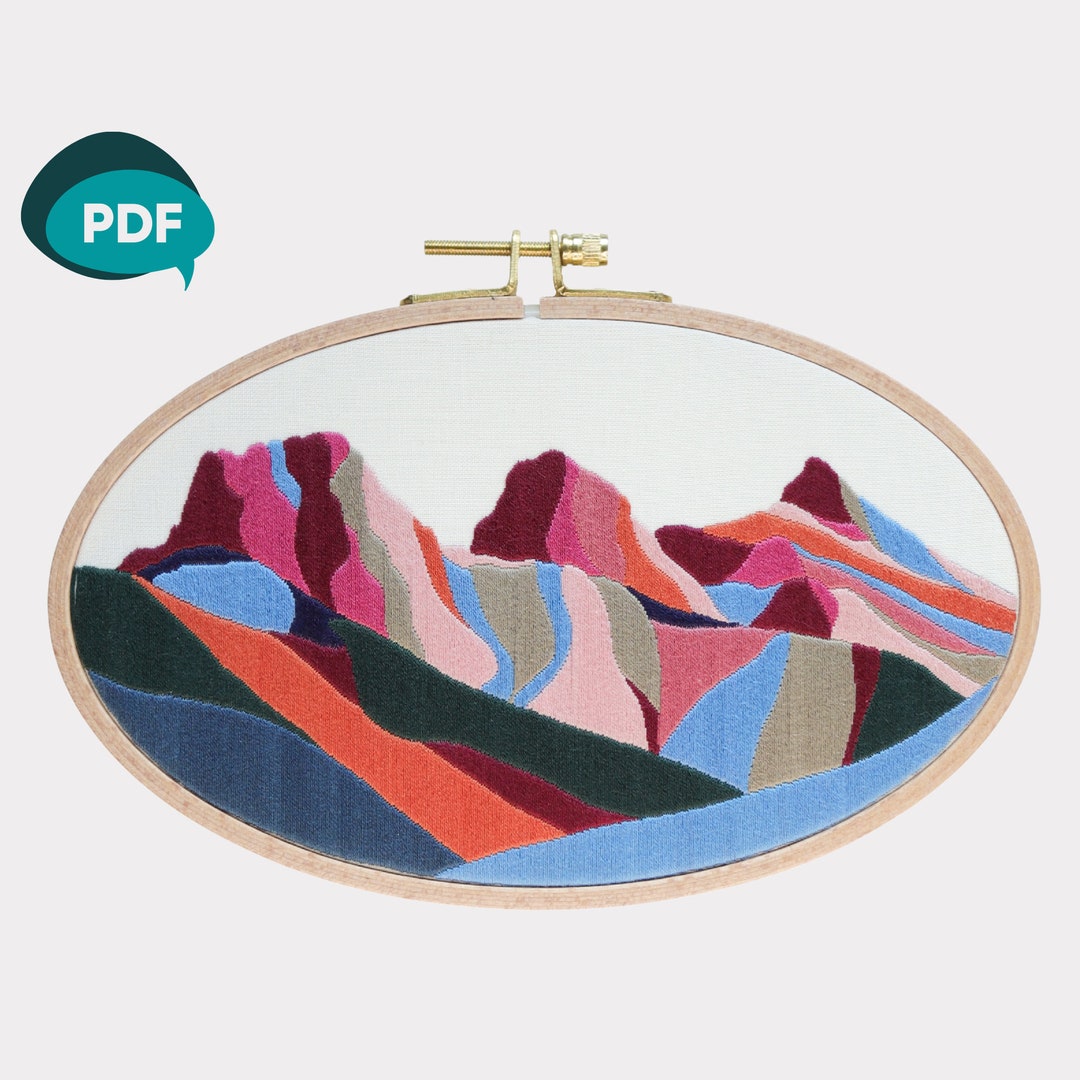 The Three Sisters Mountain Embroidery Pattern Embroider by - Etsy