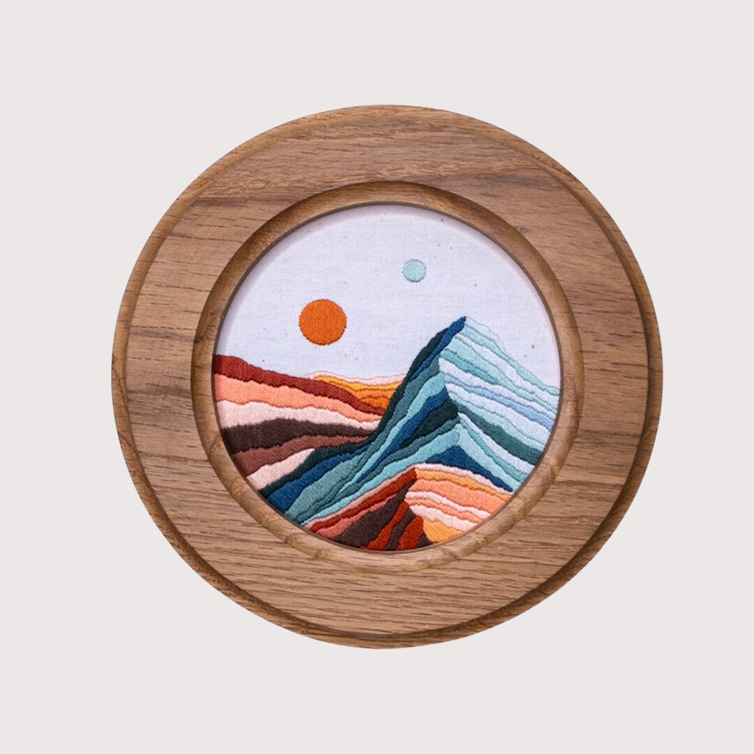 Mountain Embroidery Pattern | Mountain Hand Embroidery | Landscape ...