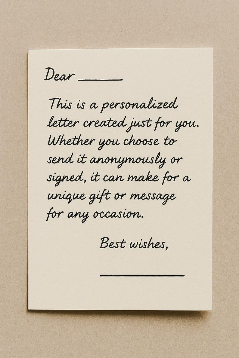 Custom Handwritten Note: Personalized Letter for Any Occasion - Etsy