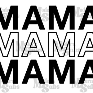 Stacked Mama Outline Svg Sublimation File Mama Svg Boho Svg - Etsy
