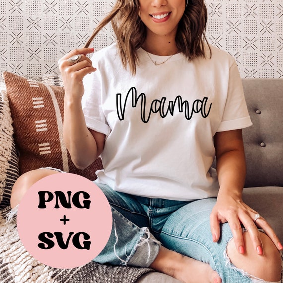 Mama Cursive Outline Svg Png Sublimation File Cut File Mama | Etsy UK