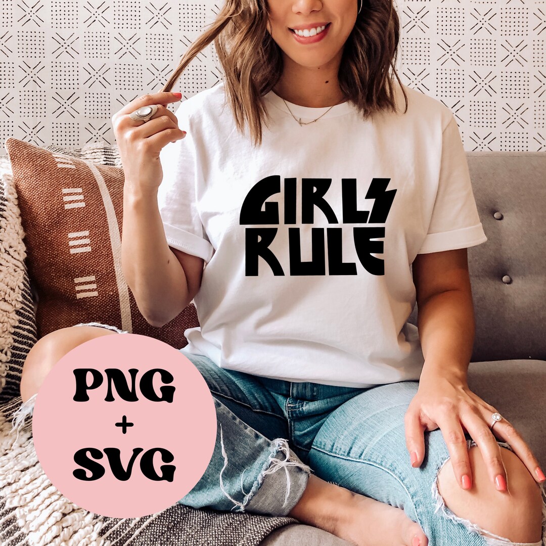 Girls Rule Svg Png Sublimation File Cut File Modern Trendy Boho Retro ...