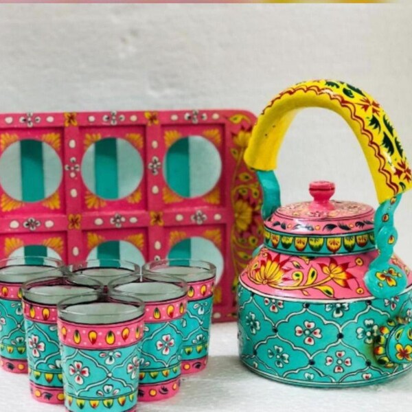 Hand Painted Tea Set - Etsy