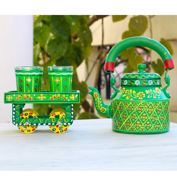 Indian Tea Pot Tea Set Tea Kettle Aluminium Pot Indian - Etsy