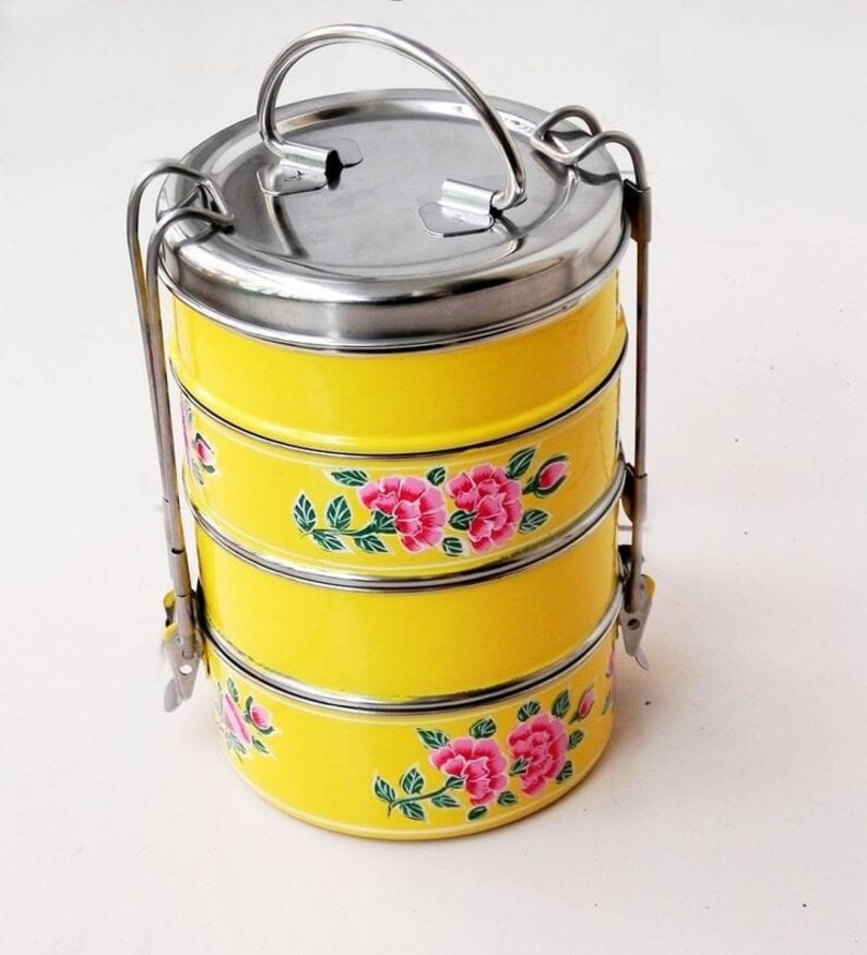 Hand Painted 4 Tier Lunch Box A Dabba or Indian-style - Etsy