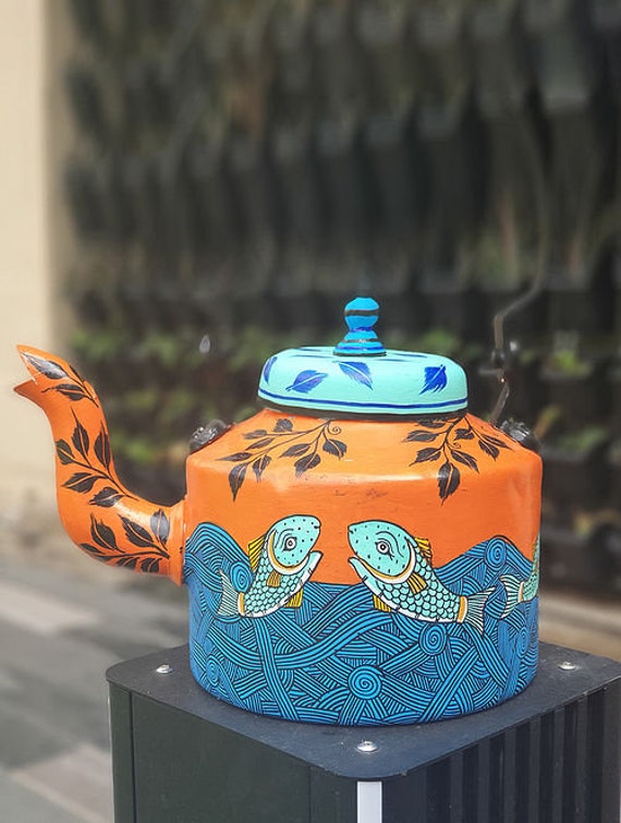 Hand Painted Tea Kettle Elegant Tea Pot Festive Gift Gift | Etsy