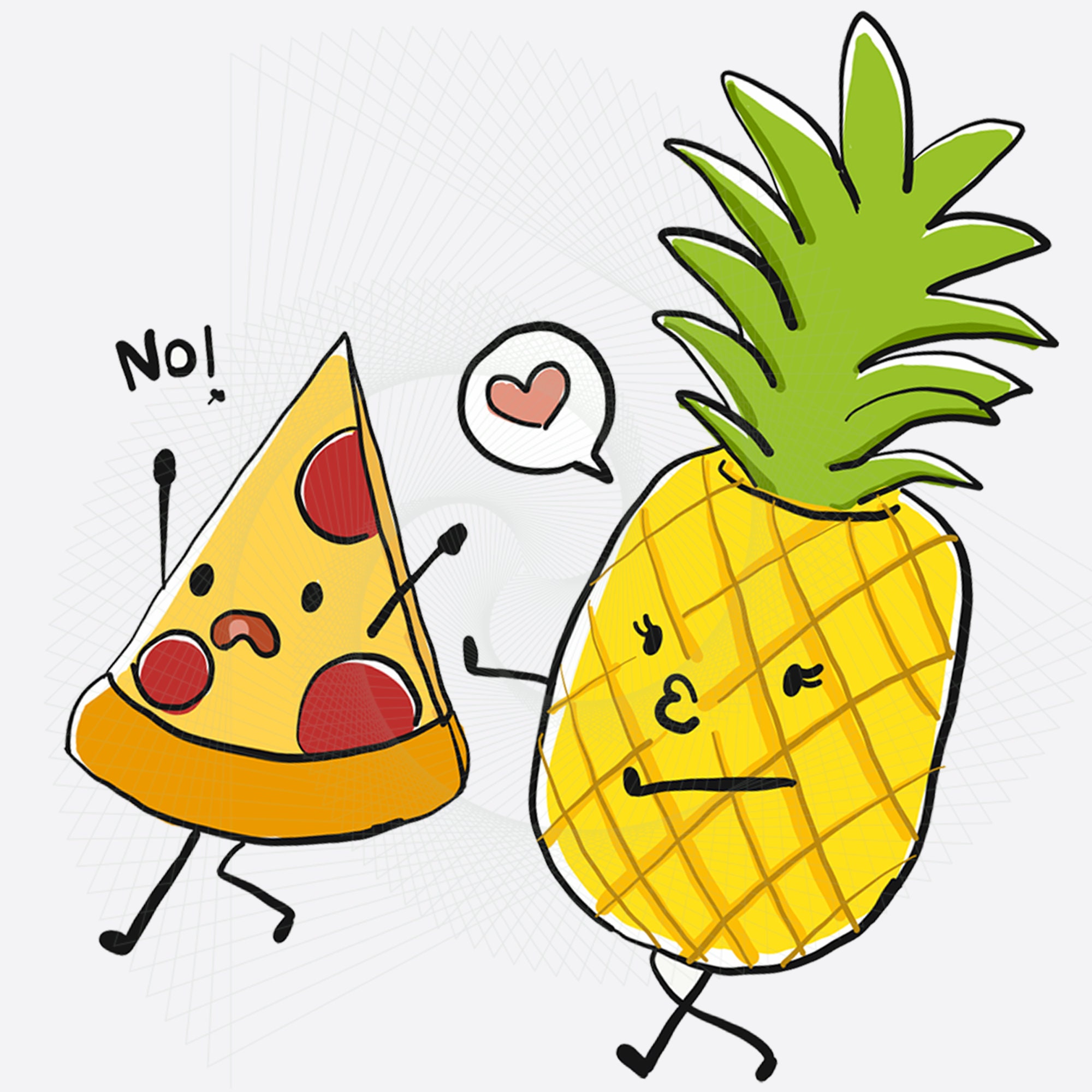 Pineapple Pizza Digital Design Digital Download PNG File Graphic Design ...