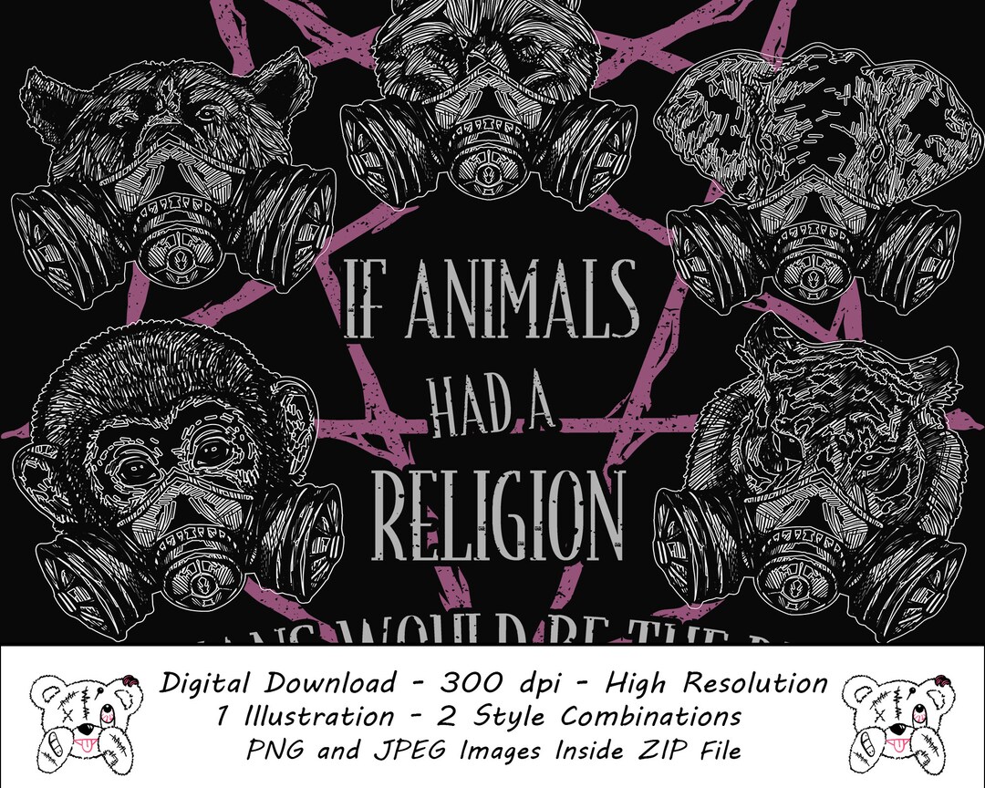 Animals Had A Religion Digital Design Digital Download PNG File Graphic ...