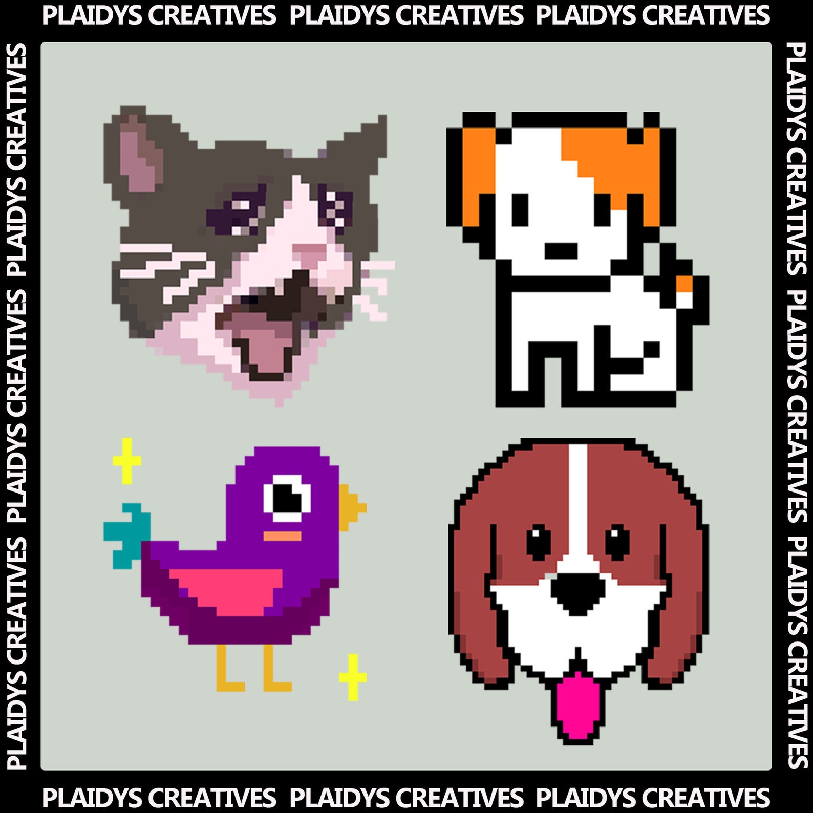 8 Bit Animal Pack Digital Design Sticker Design Digital | Etsy