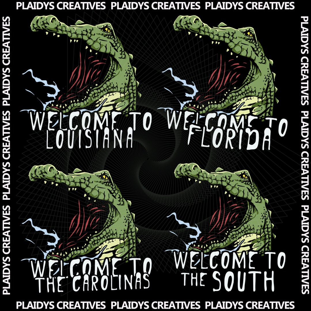 Welcome Gator Alligator Graphic Design Digital Design Sublimation ...