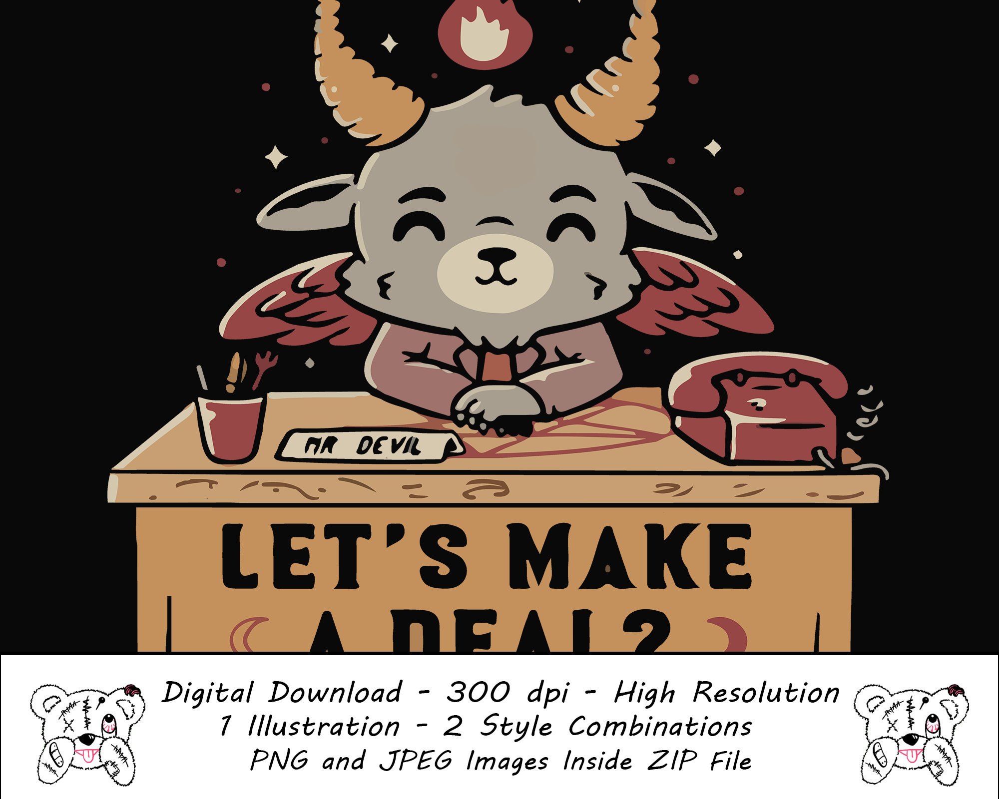 Cute Devil Graphic Design Digital Design Sublimation Design Digital ...