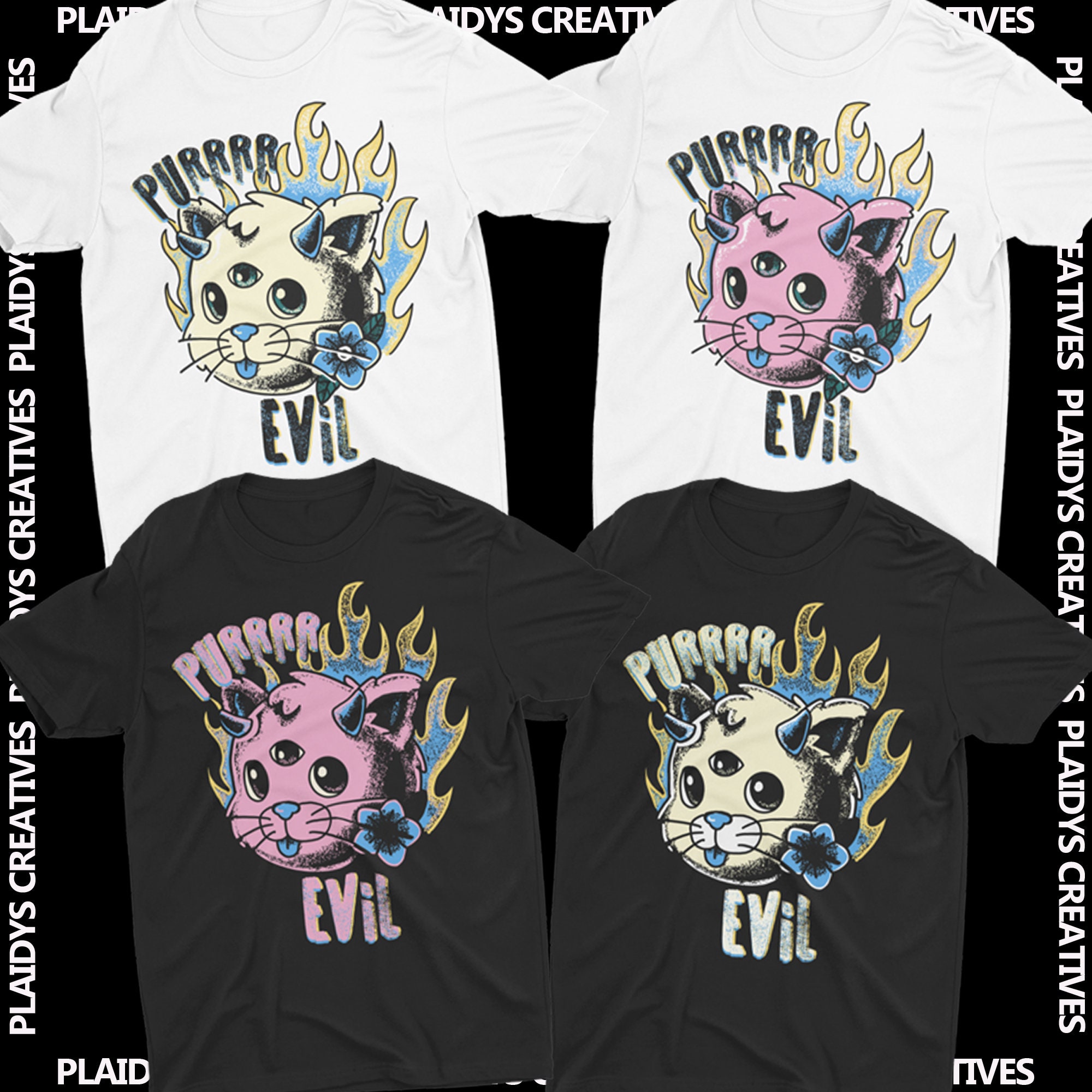 Purrrr Evil Digital Design Digital Download PNG File - Etsy