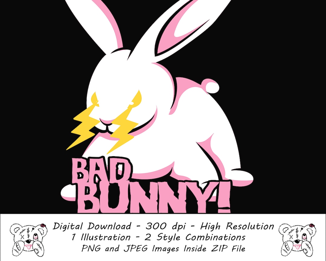 Bad Bunny Graphic Design Digital Design Sublimation Design - Etsy