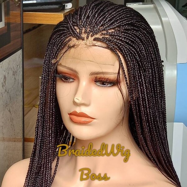 Human Hair Braided Wigs - Etsy